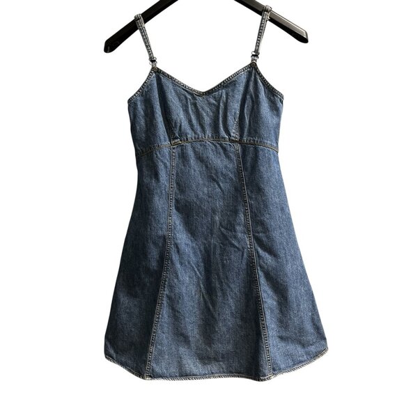 Esprit | Dresses | Vintage Y2k Esprit Dress Womens M Denim Mini ...